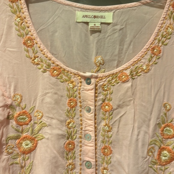 April Cornell | Dresses | April Cornell Boho Embroidered Ombr Tunic ...